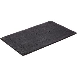 Vossen Badematte &raquo;Exclusive&laquo; H&ouml;he 20 mm rutschhemmend beschichtet fu&szlig;bodenheizungsgeeignet Badteppich, Uni-Farben, Karo Muster, Hoch-Tief Effekt, reine 