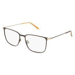 Fielmann 2217 CL Brille Herren | Fassung: Vollrand, Quadratisch, Braun Gold