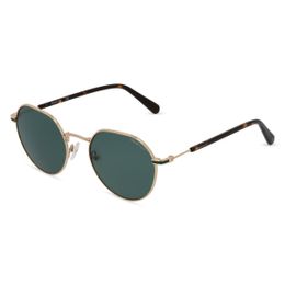 Gant GA7211 | Unisex-Sonnenbrille | Fassung: Vollrand, Oval, Metall, Schwarz | Glasfarbe: Gelb