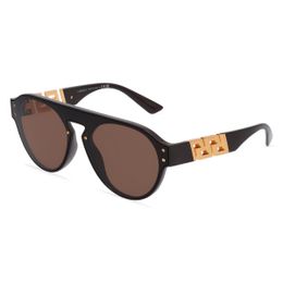 Versace VE4420 | Herren-Sonnenbrille | Fassung: Vollrand, Panto, Acetat, Braun | Glasfarbe: Braun