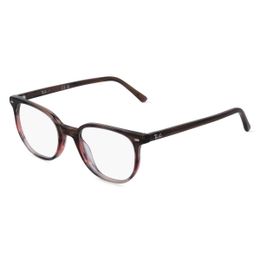Ray-Ban RX5397 Brille Unisex | Fassung: Vollrand, Geometrisch, Braun Gestreift