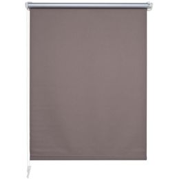 Liedeco Seitenzugrollo verdunkelnd energiesparend ohne Bohren grau Polyester 150cm, 45cm