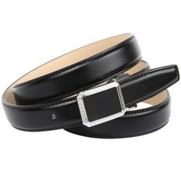 Anthoni Crown Damen Lederg&uuml;rtel in schmaler Form schwarz 75