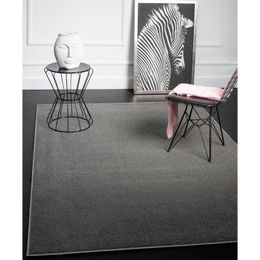 MERINOS Teppich &raquo;Montana&laquo; rechteckig 20 mm H&ouml;he Kurzflor, Uni-Farben, besonders weich grau Kunstfaser B : 80cm 1 Stk., 20mm, L: 150cm