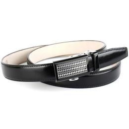 Anthoni Crown Damen Lederg&uuml;rtel Schmaler Business-Lederg&uuml;rtel schwarz 95