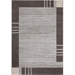 ANDIAMO Teppich &raquo;Sant Jordi&laquo; rechteckig 7 mm H&ouml;he Kurzflor, modernes Design, mit Bord&uuml;re braun Kunstfaser B : 60cm 1 Stk., 7mm, L: 110cm
