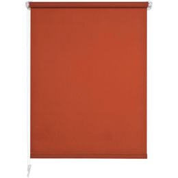 Liedeco Seitenzugrollo &raquo;Klemmfix&laquo; Lichtschutz ohne Bohren inkl. Klemmtr&auml;ger orange Polyester 150cm, 100cm