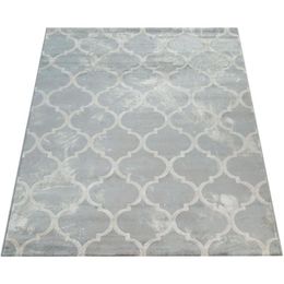 Paco Home Teppich &raquo;Victory 605&laquo; rechteckig 15 mm H&ouml;he Kurzflor im Vintage-Design, Wohnzimmer grau Polypropylen (PP) B : 120cm 1 Stk., 15mm, L: 170cm