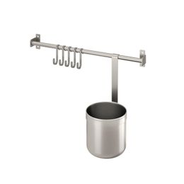 IKEA KUNGSFORS Stange mit 5 Haken + 1 Beh&auml;lter