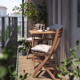 IKEA ASKHOLMEN Tisch+2 Klappst&uuml;hle/au&szlig;en