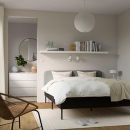 IKEA SLATTUM Bettgestell+Fedholzra+Mitbal, polst
