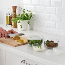 IKEA BEST&Auml;MMA Dose mit Deckel 3er-Set