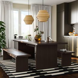 IKEA BERGSHYTTAN / BERGSHYTTAN Tisch und 2 B&auml;nke