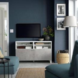 IKEA BEST&Aring; TV-Bank mit T&uuml;ren