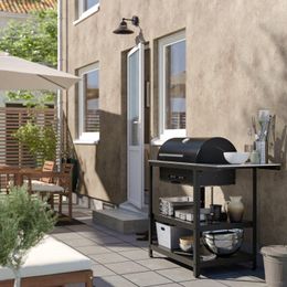 IKEA GRILLSK&Auml;R Kohlegrill mit Beistelltisch