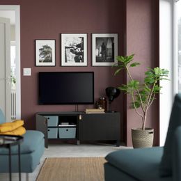 IKEA BEST&Aring; TV-Bank mit T&uuml;ren