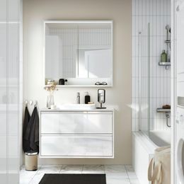 IKEA FAX&Auml;LVEN Spiegelschrank mit Beleuchtung