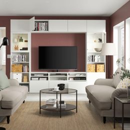 IKEA BEST&Aring; TV-Komb. mit Vitrinent&uuml;ren