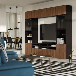 IKEA BEST&Aring; TV-Komb. mit Vitrinent&uuml;ren