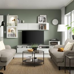 IKEA BEST&Aring; TV-Komb. mit Vitrinent&uuml;ren