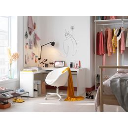 IKEA MALM Schreibtisch mit Ausziehplatte