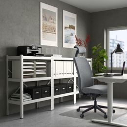 IKEA VALLFJ&Auml;LLET Drehstuhl mit Kopfst&uuml;tze