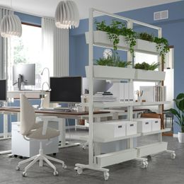 IKEA MITTZON Gestell mit Rollen/Ablage/Kabelaufb