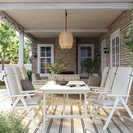 IKEA BONDHOLMEN Tisch+6 Hochlehner/au&szlig;en