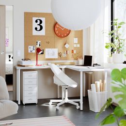 IKEA LAGKAPTEN / LINNMON Schreibtisch L-f&ouml;rmig