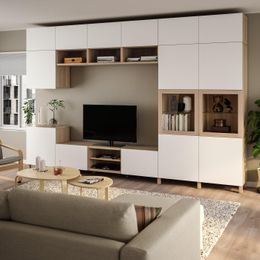 IKEA BEST&Aring; TV-Komb. mit Vitrinent&uuml;ren