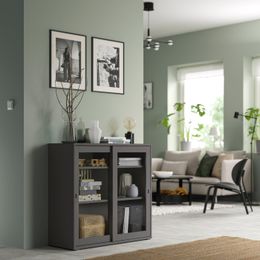 IKEA VIHALS Vitrine mit Schiebet&uuml;ren