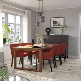 IKEA M&Ouml;RBYL&Aring;NGA / M&Aring;REN&Auml;S Tisch und 6 Armlehnst&uuml;hle