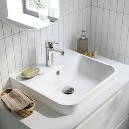 IKEA BACKSJ&Ouml;N Halbeinbauwaschbecken+Siphon