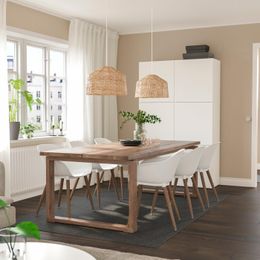 IKEA M&Ouml;RBYL&Aring;NGA / GR&Ouml;NSTA Tisch und 6 Armlehnst&uuml;hle
