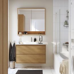 IKEA FAX&Auml;LVEN Spiegelschrank mit Beleuchtung