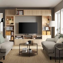 IKEA BEST&Aring; TV-Komb. mit Vitrinent&uuml;ren