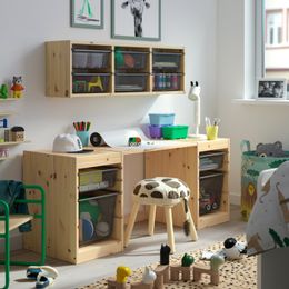 IKEA TROFAST Schreibtisch mit Netzdrahtk&ouml;rben