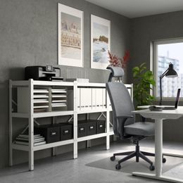 IKEA VALLFJ&Auml;LLET Drehstuhl mit Armlehnen/Kopfst&uuml;tze