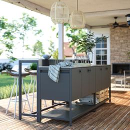 IKEA B&Aring;TSK&Auml;R K&uuml;cheninsel f&uuml;r drau&szlig;en + Bartisch