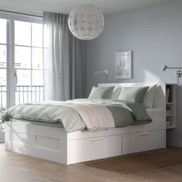 IKEA BRIMNES Bettgestell, Kopfteil und Schublade