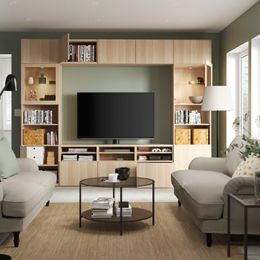 IKEA BEST&Aring; TV-Komb. mit Vitrinent&uuml;ren