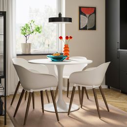 IKEA DOCKSTA / GR&Ouml;NSTA Tisch und 4 Armlehnst&uuml;hle