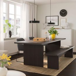 IKEA BERGSHYTTAN / TOSSBERG Tisch, 2 St&uuml;hle + Bank