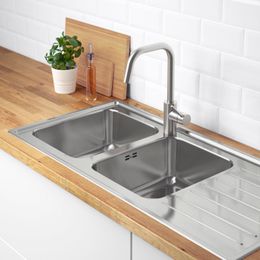 IKEA VATTUDALEN Einbausp&uuml;le 2 Becken/Abtropffl