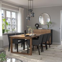 IKEA M&Ouml;RBYL&Aring;NGA / M&Aring;REN&Auml;S Tisch und 6 Armlehnst&uuml;hle