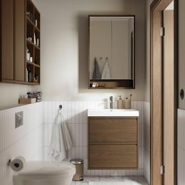 IKEA FAX&Auml;LVEN Spiegelschrank mit Beleuchtung