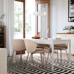 IKEA TONSTAD / KRYLBO Tisch und 4 St&uuml;hle