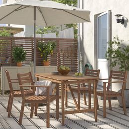 IKEA ASKHOLMEN Tisch+4 Armlehnst&uuml;hle/au&szlig;en
