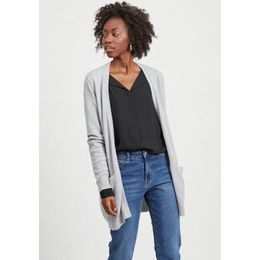 Vila Damen Cardigan &raquo;VIRIL OPEN L/S KNIT CARDIGAN - NOOS&laquo; in offener Form grau S