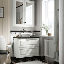IKEA T&Auml;NNFORSEN / V&Auml;STERSJ&Ouml;N Waschbschr+Schubladen/Waschb/Mibatt